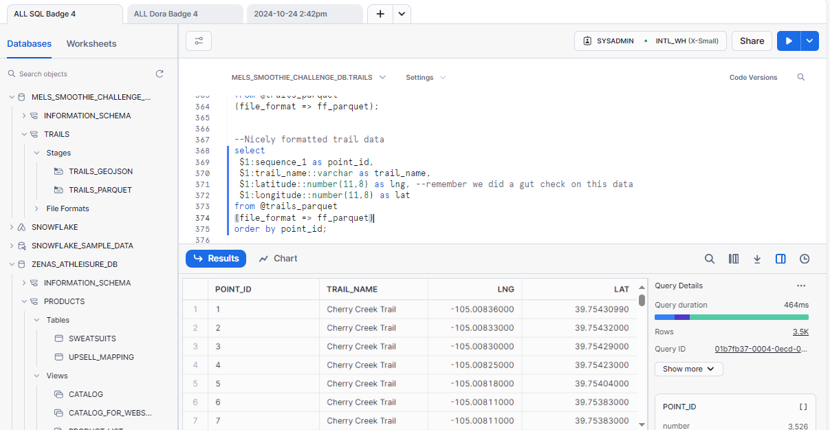 Creating stage, loading and parsing Parquet file in Snowflake (Data ...